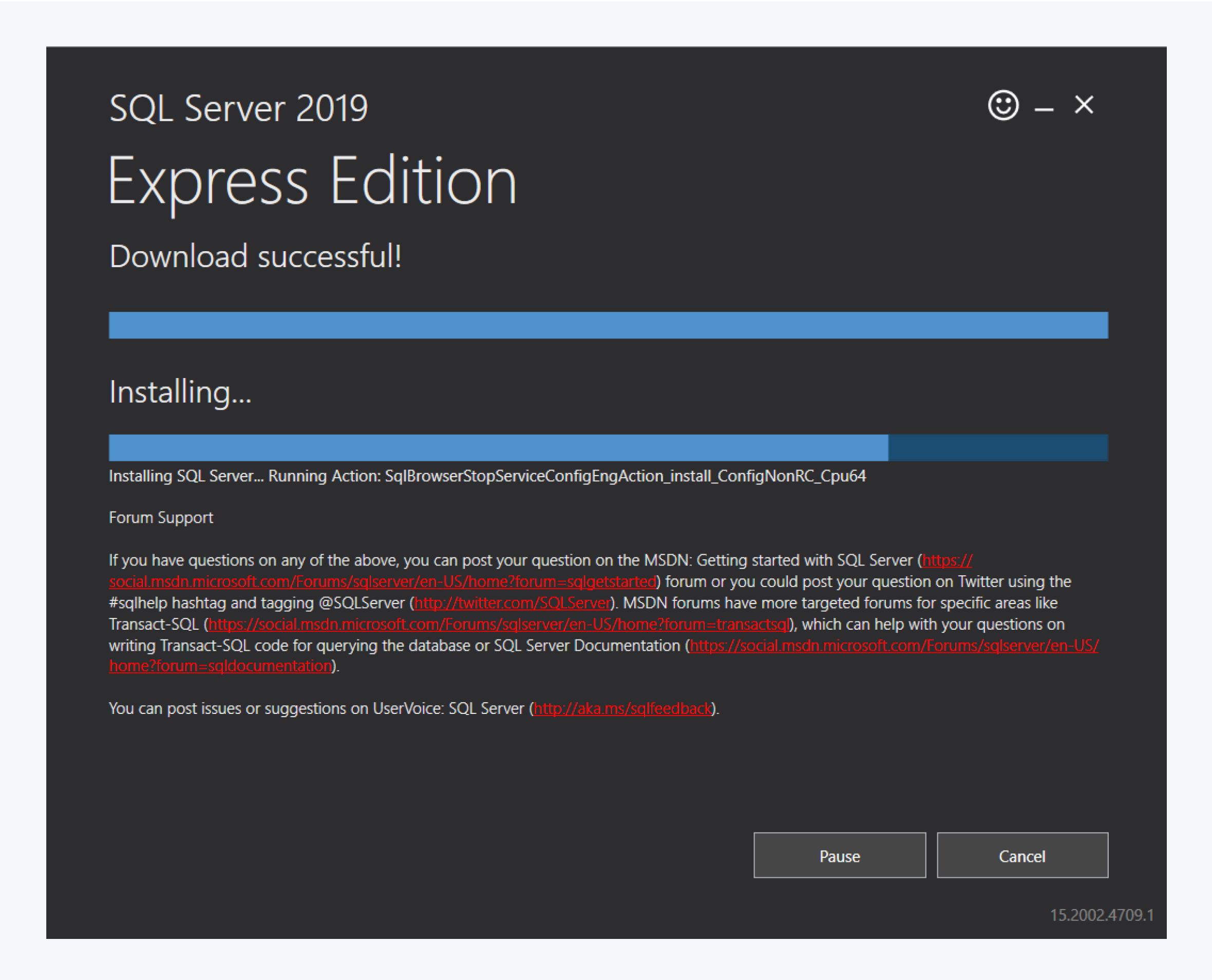 Setup und Installation MS SQLServer Express 2022